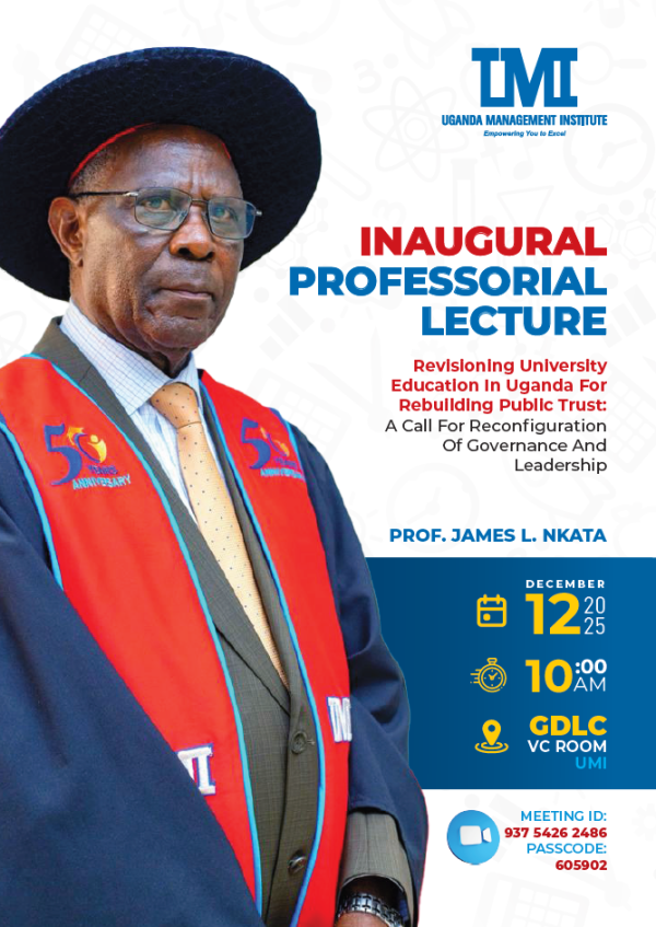 Inaugural Professorial Lecture Meeting by Prof. James L. Nkata ...